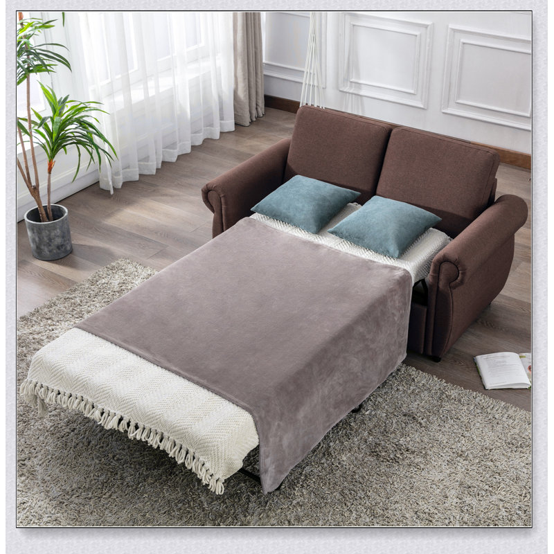 Darby Home Co Orisfur Pull Out Sofa Bed Loveseat Sleeper with Twin Size Memory Mattress for Living Room Spaces Wayfair